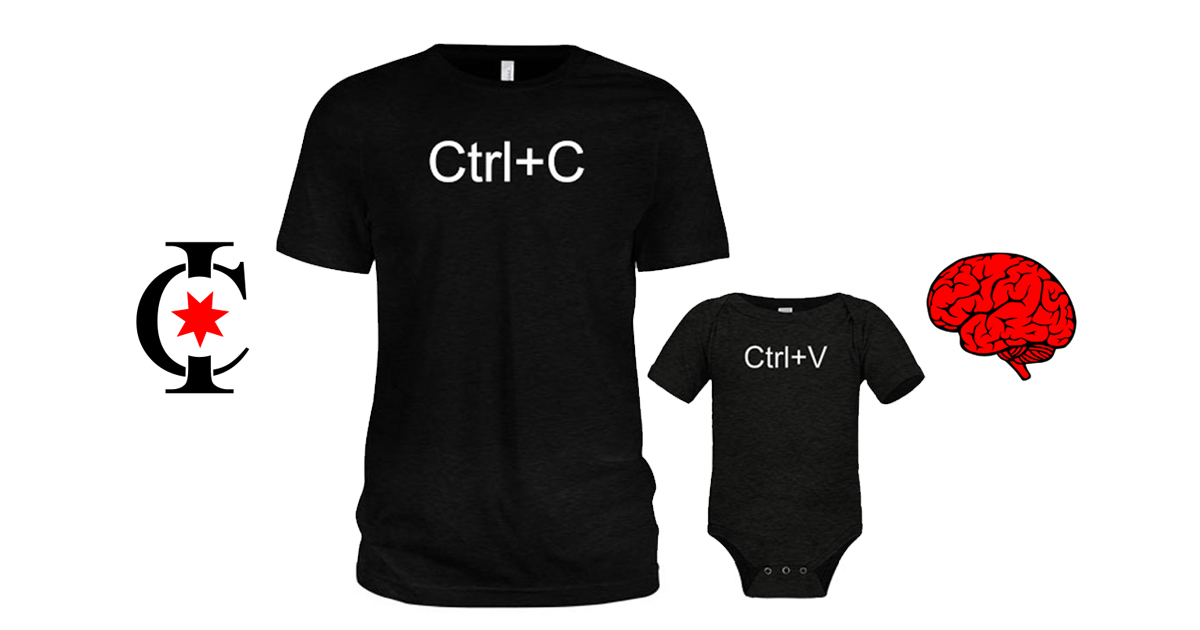 Copy/Paste (tee + onesie) - Idiot Cult